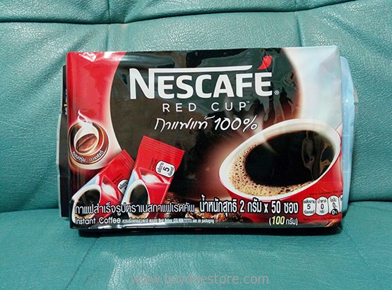 Nestle Nescafe Red Cup Instant Coffee 100% 2g x 50 Sticks (100g ...