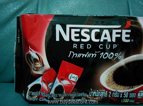 Nestle Nescafe Red Cup Instant Coffee 100% 2g x 50 Sticks (100g ...